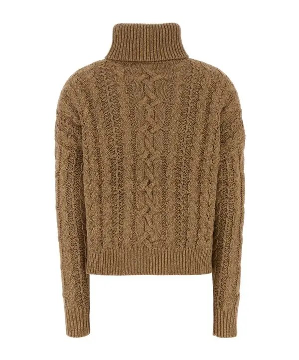 Ralph Lauren Cable Knit Turtleneck Sweater - Beige
