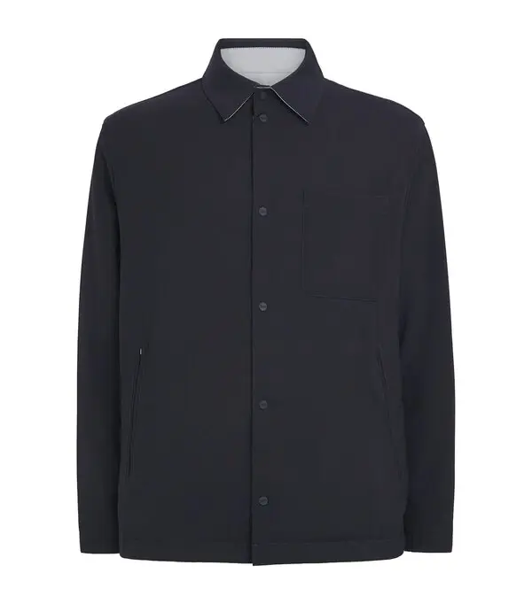 Herno Reversible Padded Shacket - Navy