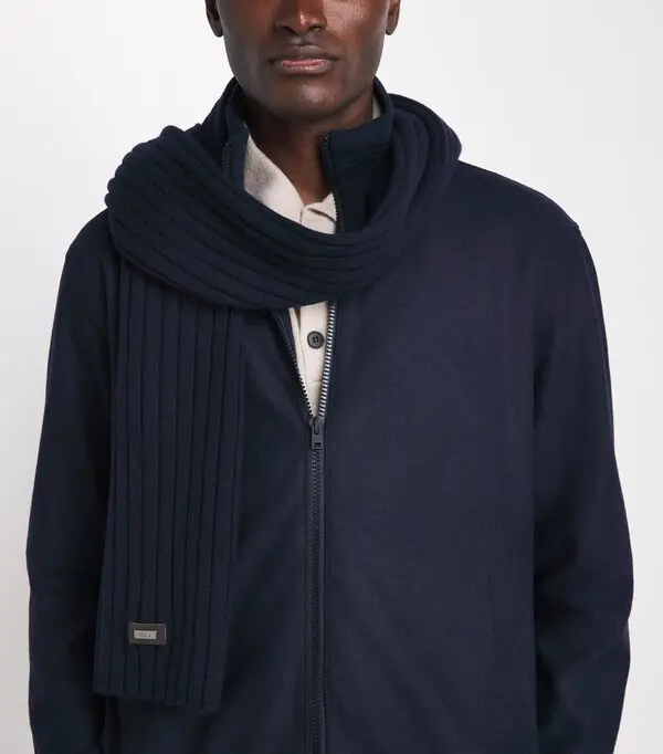 Herno Cashmere Rib-knit Scarf