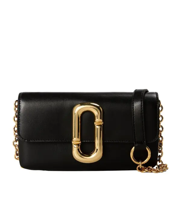 Marc Jacobs Rectangular Leather Crossbody Bag - Black