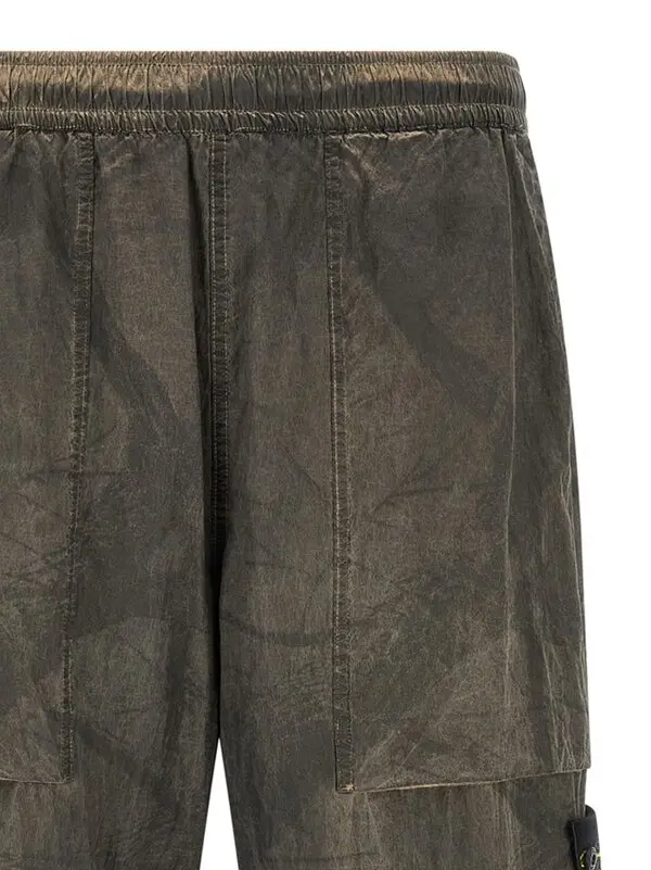 Stone Island Logo Patch Straight Leg Pants
