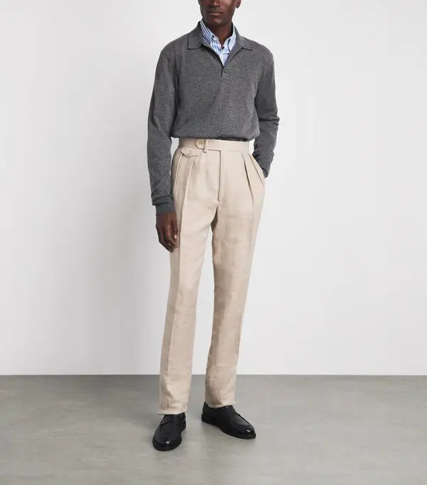 Ralph Lauren Purple Label Cashmere Polo Sweater