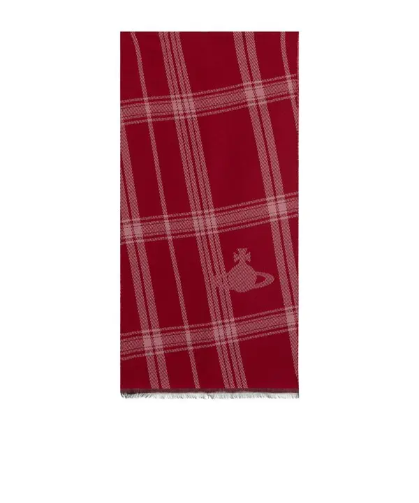 VIVIENNE WESTWOOD Plaid Scarf - Red