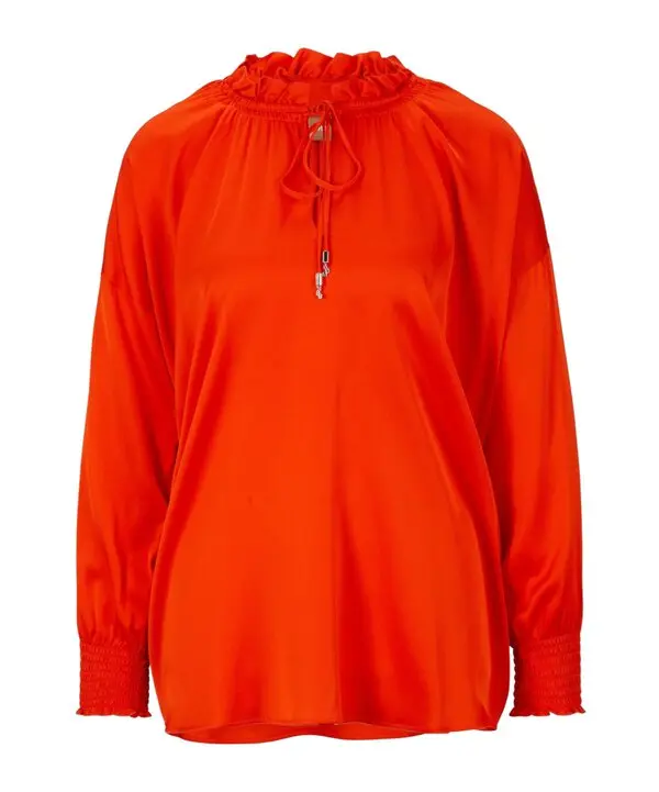 Hugo Boss Longsleeve Vneck Silk Shirt