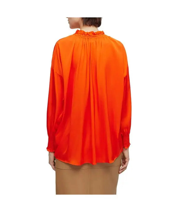 Hugo Boss Longsleeve Vneck Silk Shirt