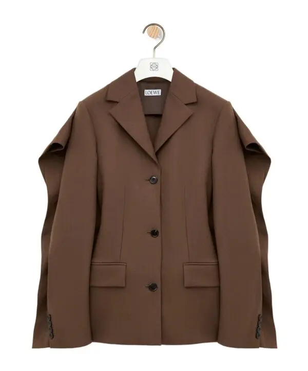 Loewe Jacket In Wool - Brown