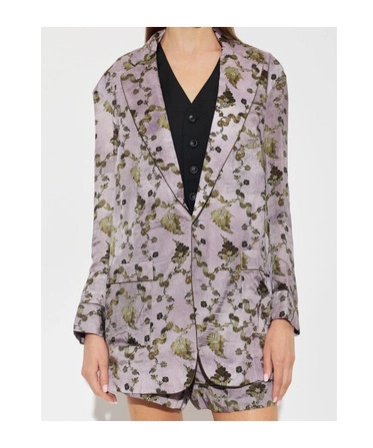 R13 Floral Print Relaxedfit Blazer