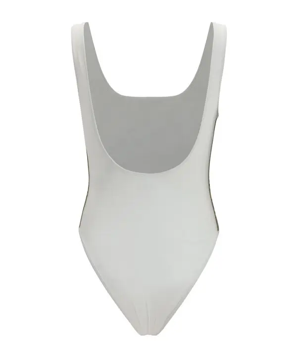 Burberry Check-trim One-piece Swimsuit - White