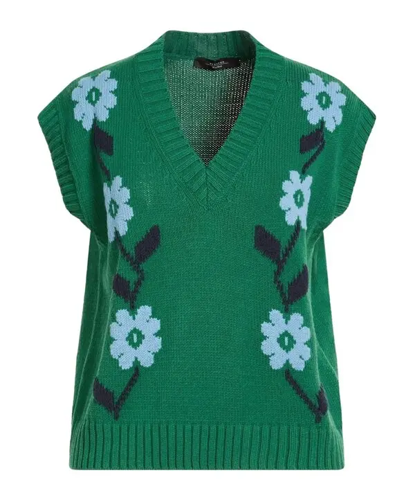 Max Mara Knitted Short-sleeve V-neck Top