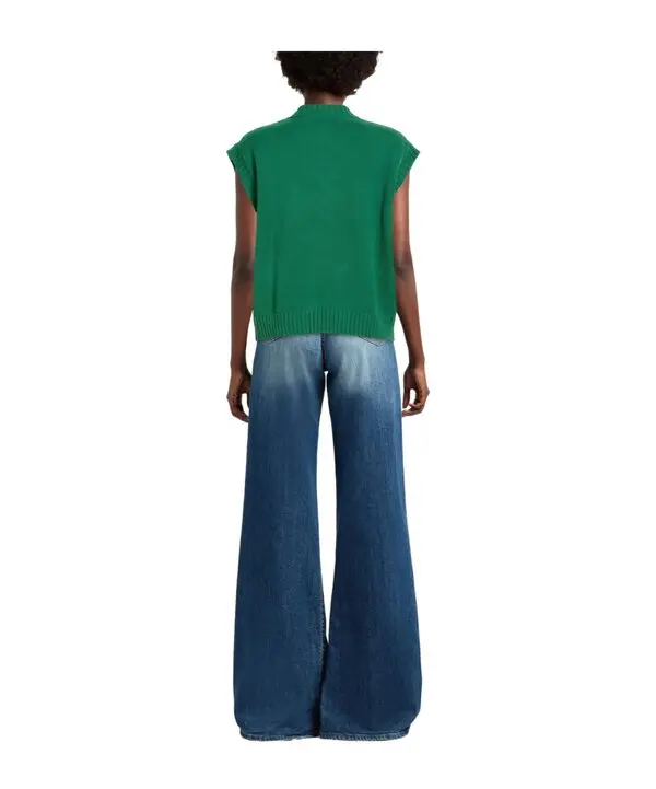 Max Mara Knitted Short-sleeve V-neck Top