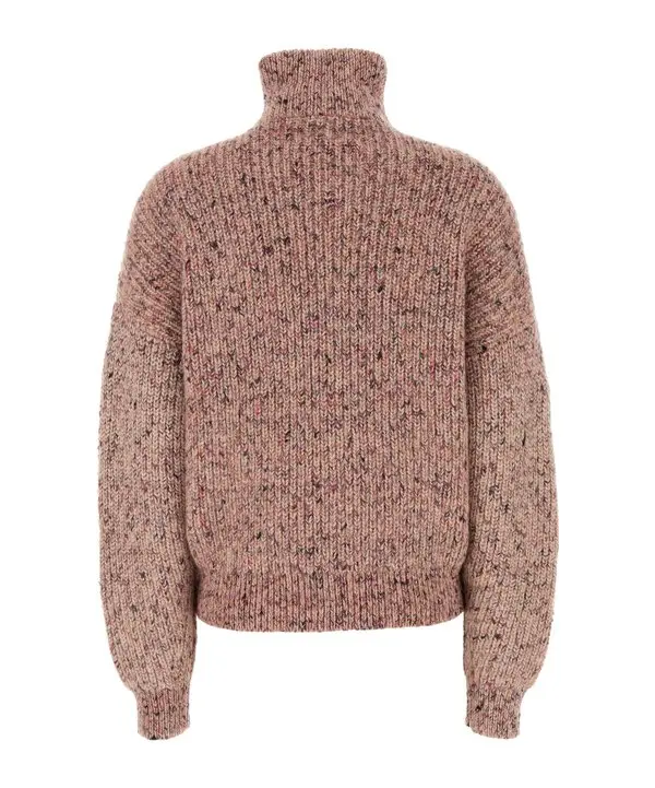 Isabel Marant Étoile Speckled Blend Half-zip Turtleneck Sweater