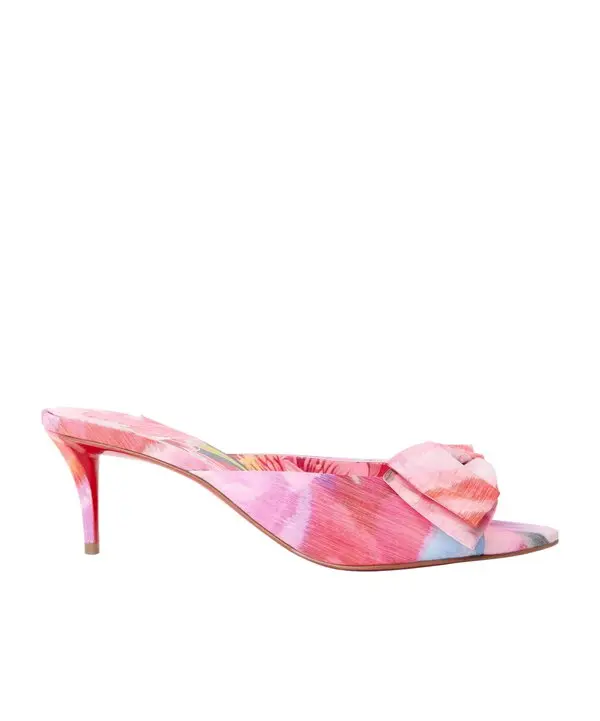 CHRISTIAN LOUBOUTIN Heeled Mules With Bow Detailing - Pink