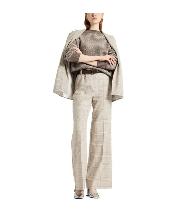 MAXCO. Max&co. Loose-fit Plaid Trousers