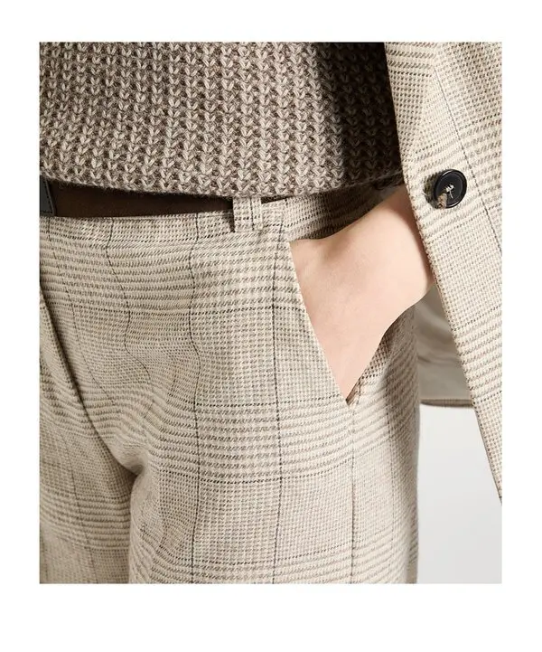 MAXCO. Max&co. Loose-fit Plaid Trousers