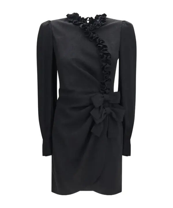 Alessandra Rich Jacquard Dress - Black