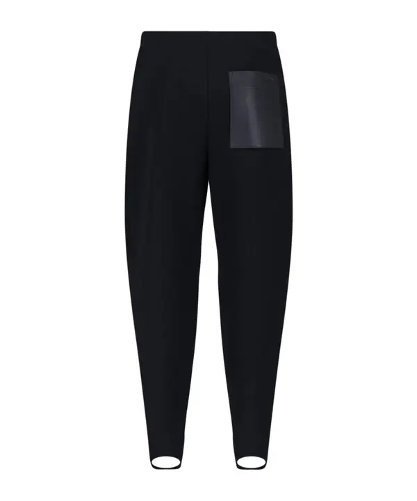 Loewe Stirrup Trousers In Stretch Wool Blend - Black