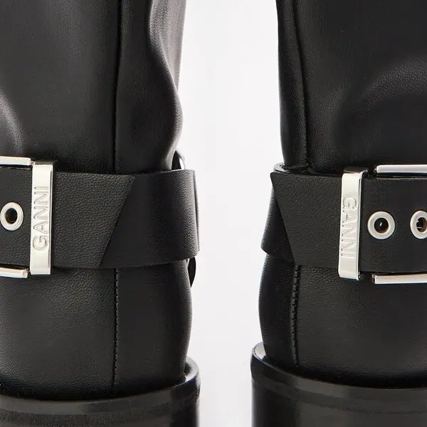 GANNI Midcalf Biker Boots