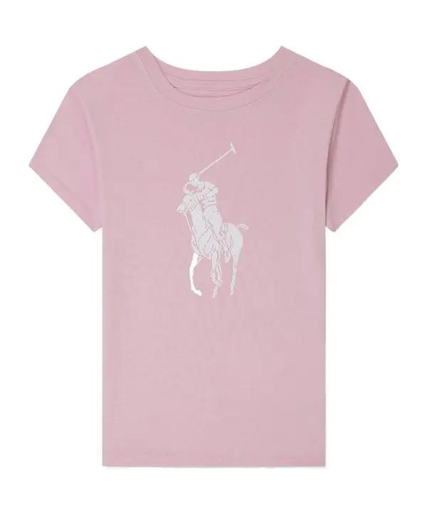 Polo Ralph Lauren Big Pony Logo T-shirt And Striped Shorts Set