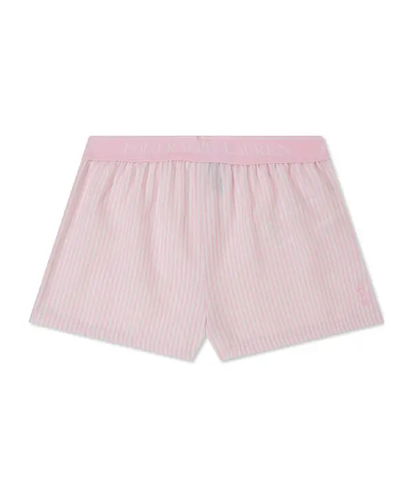 Polo Ralph Lauren Big Pony Logo T-shirt And Striped Shorts Set