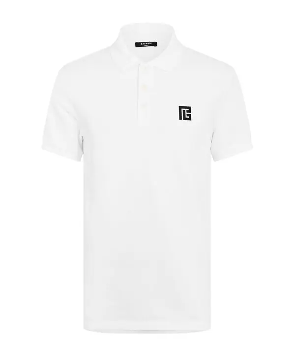 Balmain Solid Color Polo Shirt