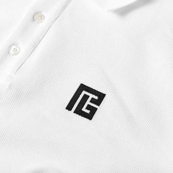 Balmain Solid Color Polo Shirt
