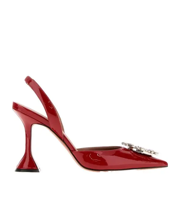 Amina Muaddi Pointed-toe High-heeled Sandals - Red