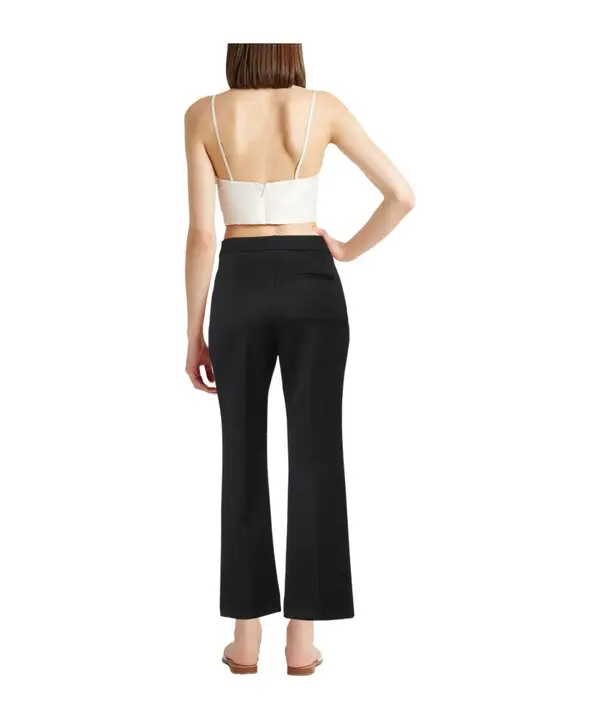 Tory Burch Belted Wool Wide-leg Cropped Pants