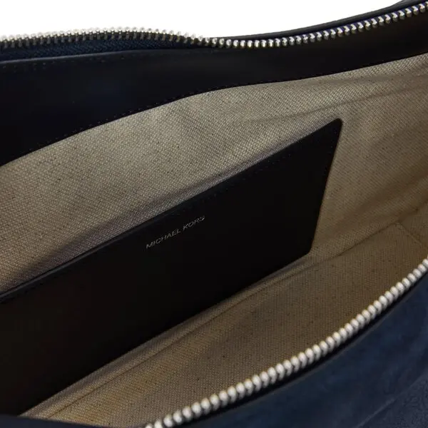 Michael Kors Curved Arc Hobo Shoulder Bag With Silver Tone Hardware
