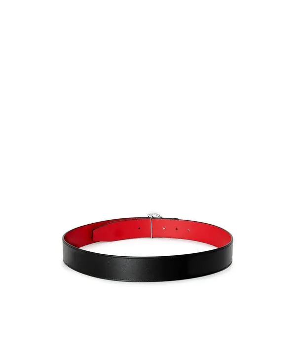 CHRISTIAN LOUBOUTIN Logo Buckle Leather Belt