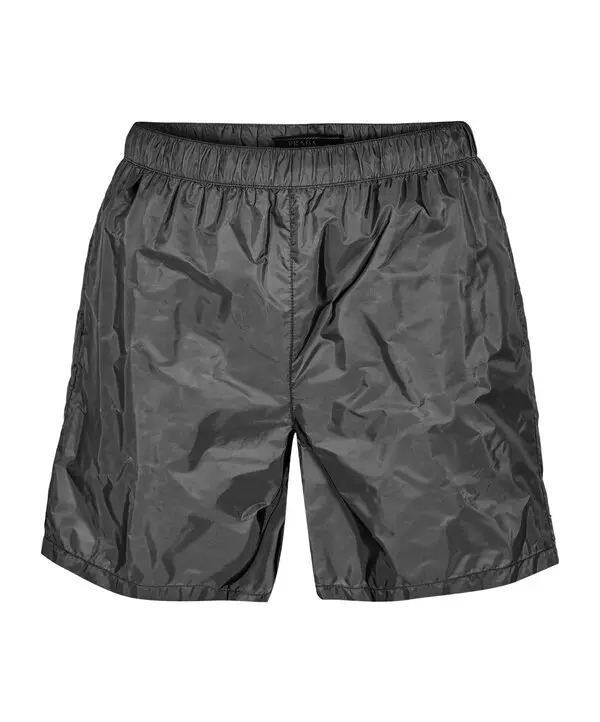 Prada Solid Color Swim Trunks - Red