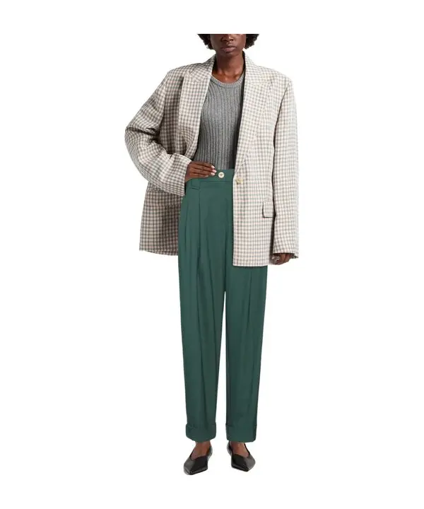 GANNI Loose Straight-leg Trousers With Button Detail