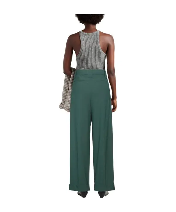 GANNI Loose Straight-leg Trousers With Button Detail