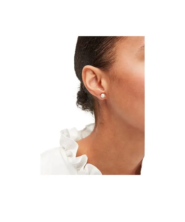 Kate Spade New York Gold Threeprong Pearl Stud Earrings