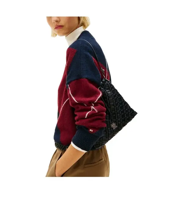 Tommy Hilfiger Woven Shoulder Bag With Logo Detail