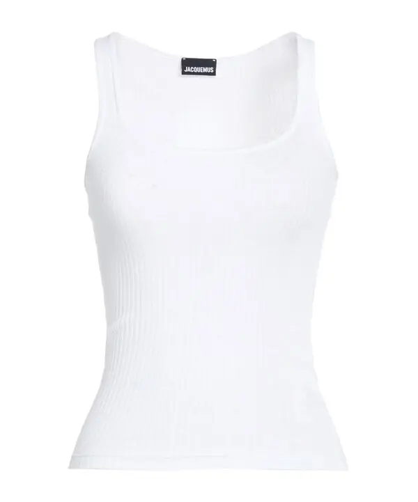 Jacquemus Sleeveless Solid Crewneck T-shirt - White