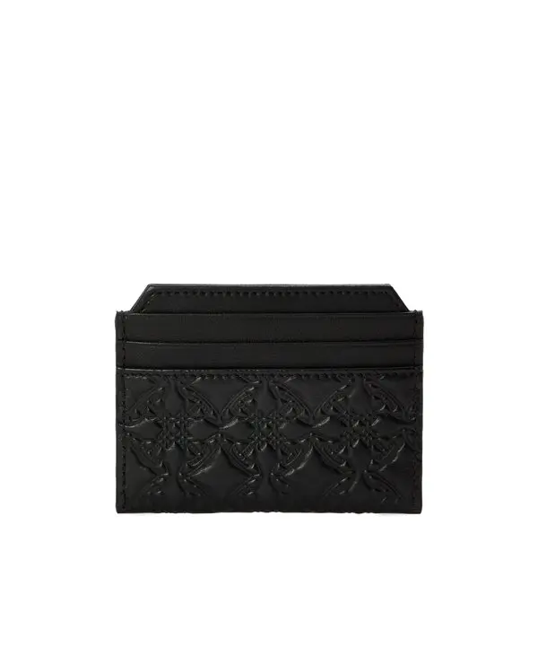VIVIENNE WESTWOOD Solid Color Embossed Card Holder