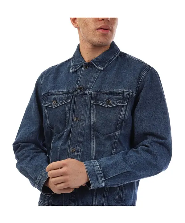 Hugo Boss Pointedcollar Denim Jacket - Blue