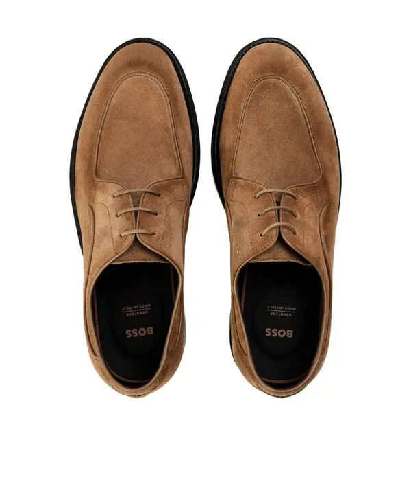 Hugo Boss Suede Laceup Leather Shoes
