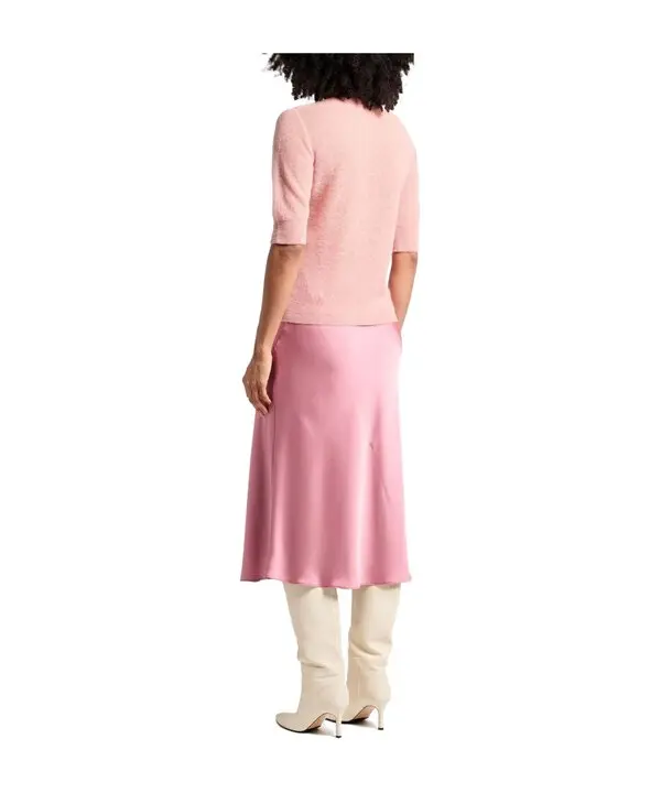 Max Mara Solid-color Knitted Short-sleeved Top