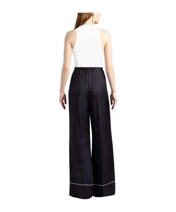 Burberry Sleeveless Solid-colored Stretch Top With Embroidered Logo