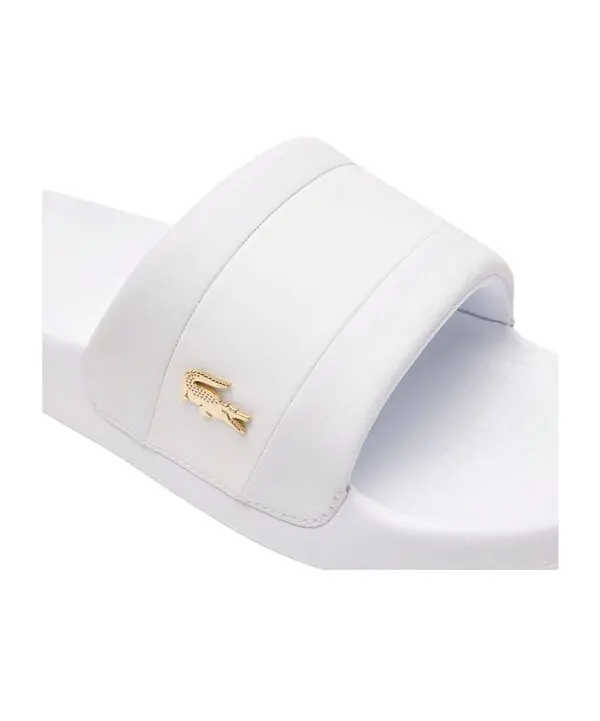 Lacoste Chunky Slide Sandals With Metallic Emblem - No