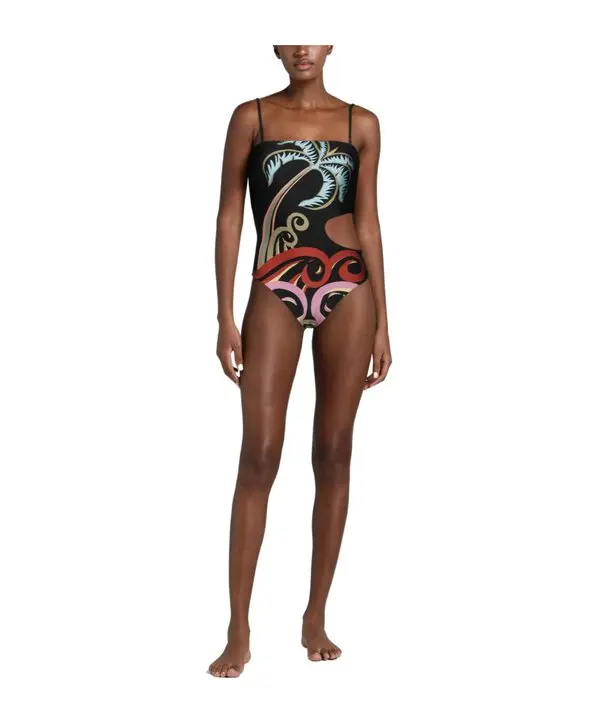 Farm Rio Stretch Top With Removable Padding And Adjustable Straps
