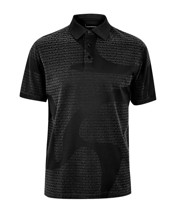Emporio Armani Shortsleeve Polo Shirt - Black