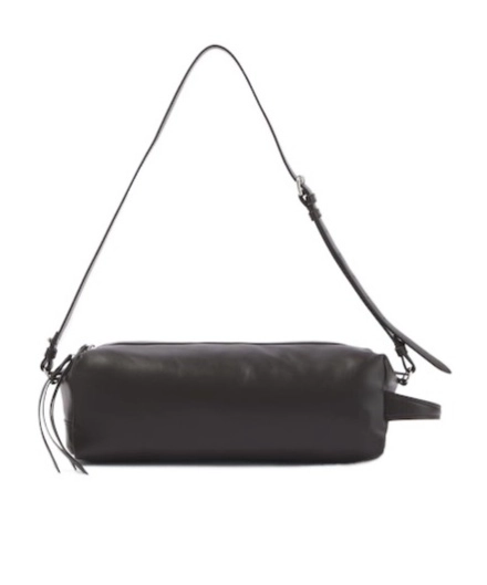 LEMAIRE Solid Color Leather Shoulder Bag - Black