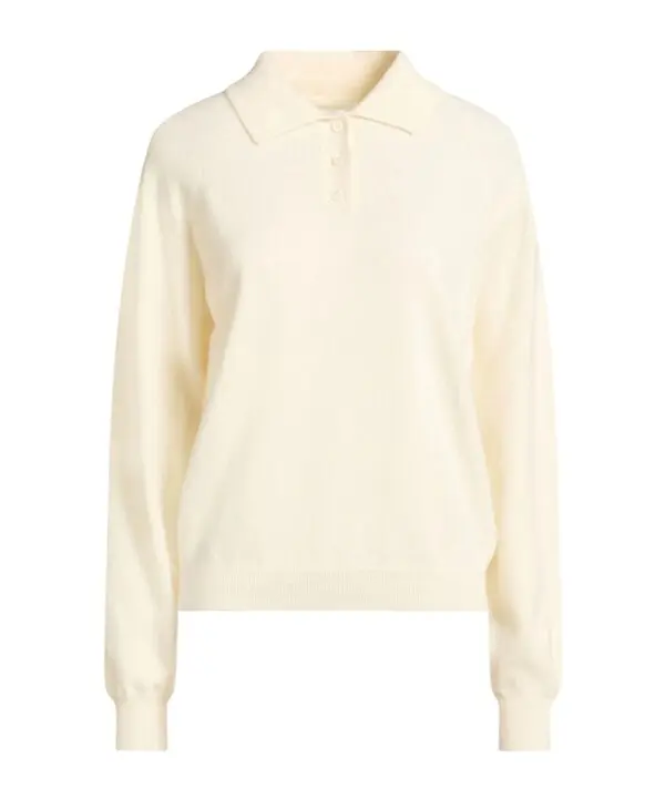MAISON MARGIELA Light Gray Wool Knit Sweater - Ivory