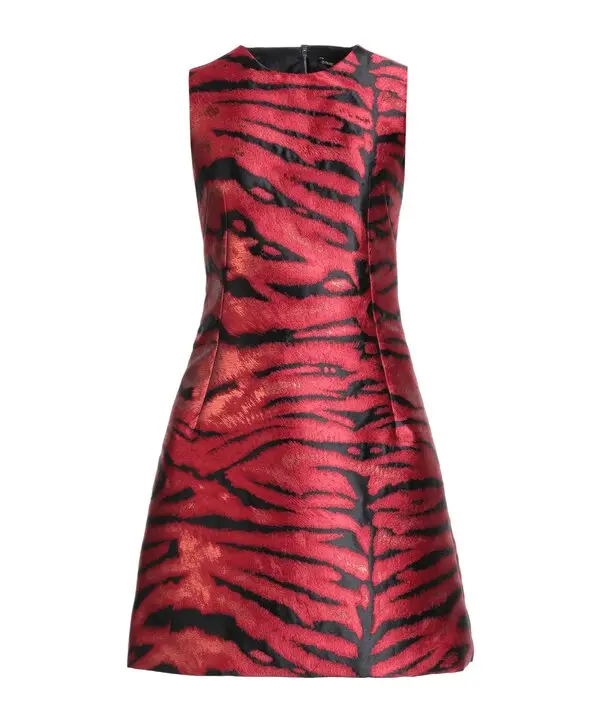 Dolce & Gabbana Sleeveless Tiger-striped Dress - Red