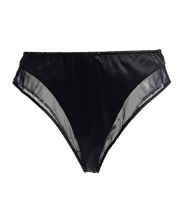 Dolce & Gabbana High-waisted Solid-color Soft Panties - Black