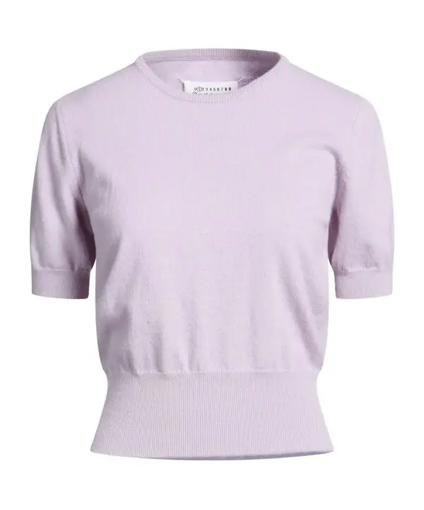 MAISON MARGIELA Solid-color Short-sleeve Knit Top