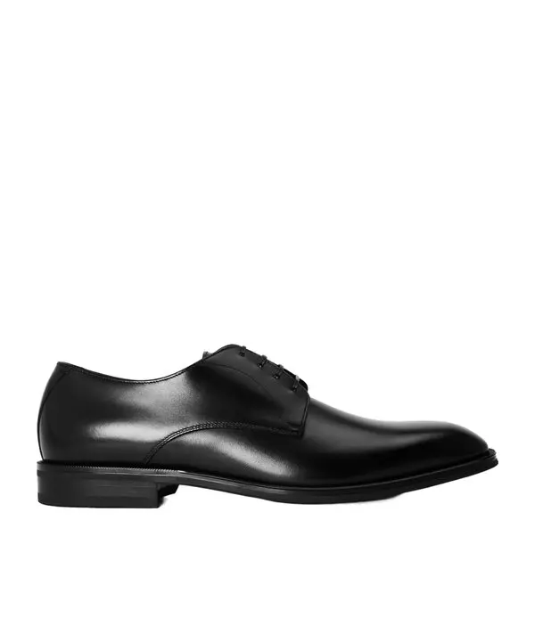 Hugo Boss Blackleather Derby Shoens - Black