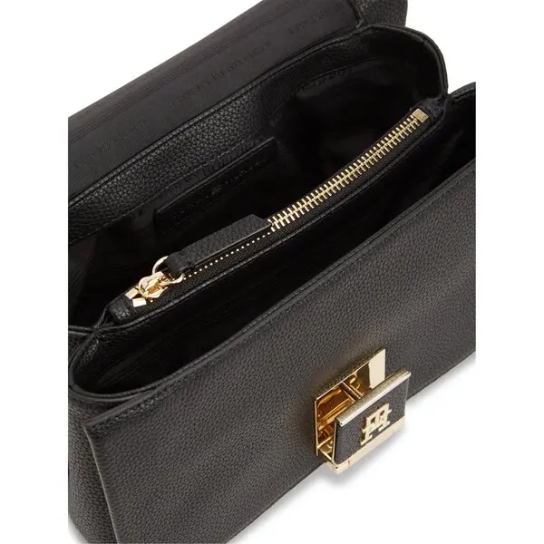 Tommy Hilfiger Gold Tone Logo Clasp Shoulder Bag
